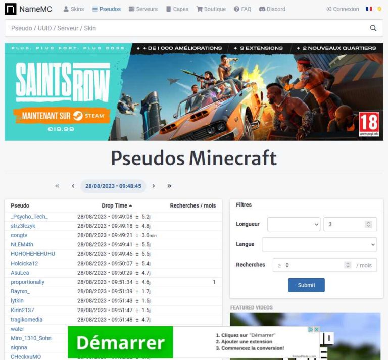 Tout savoir sur Namemc : trouvez le pseudo Minecraft idéal pour vous
